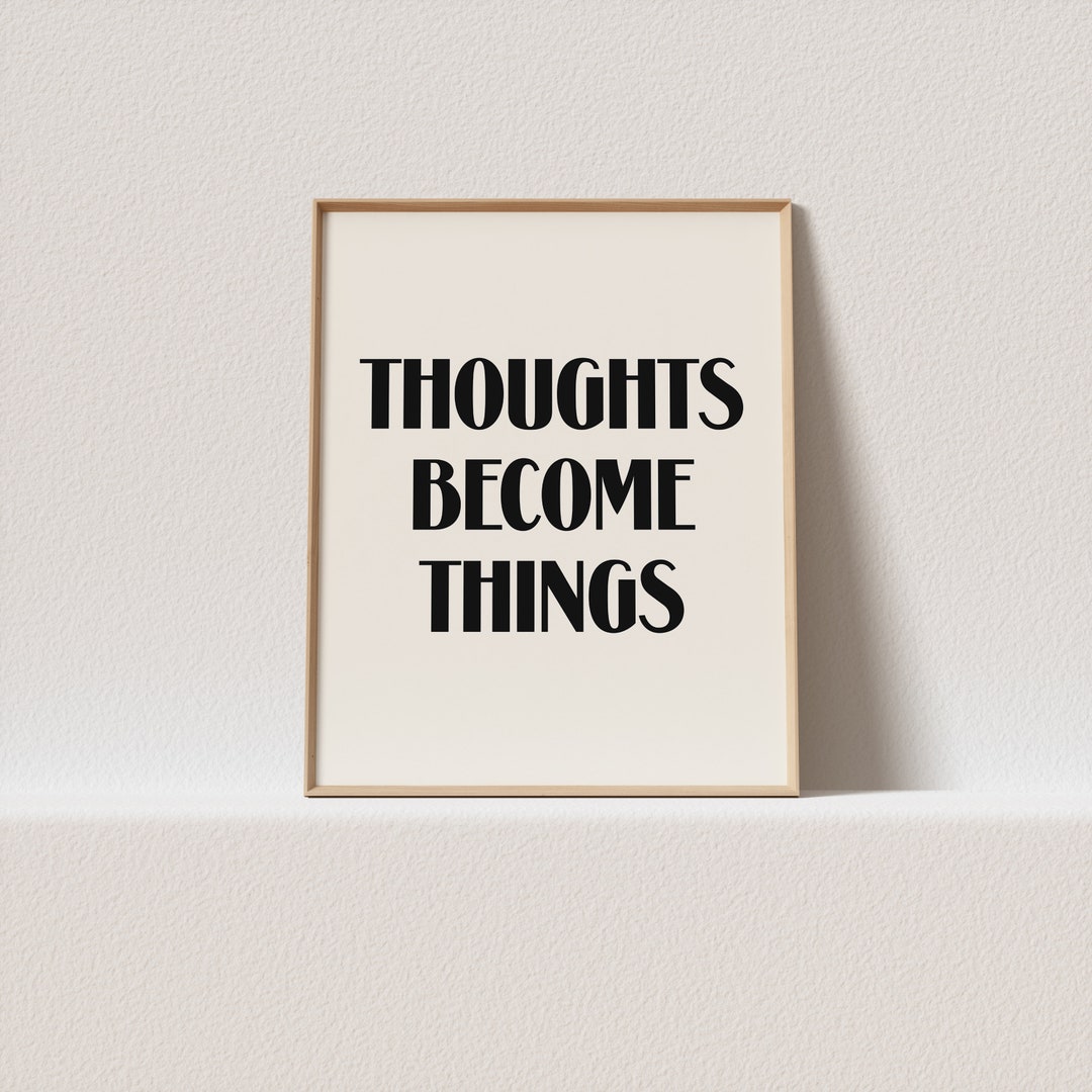 Retro Poster "thoughts Become Things." Retro Typography, a Must Have ...