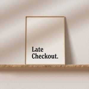 Retro Art Print "late Checkout." Stunning Typography, a Must Have for ...