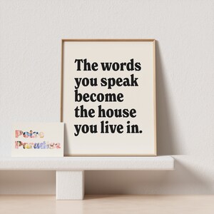 Retro Poster "the Words You Speak Become the House You Live In." A Must ...