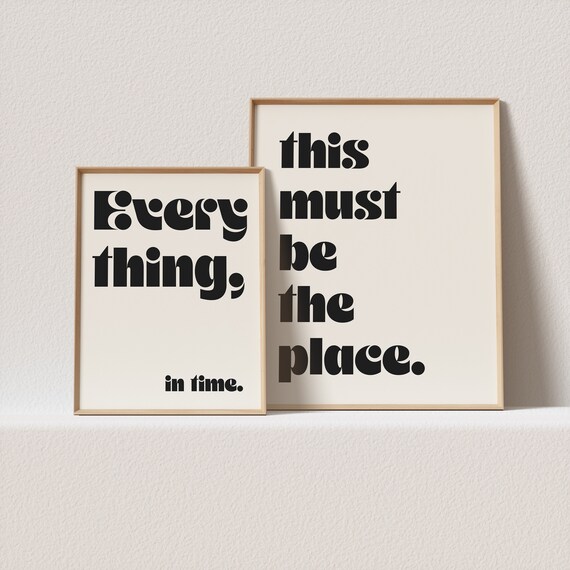 Set of 2 Printable Posters everything in Time This | Etsy