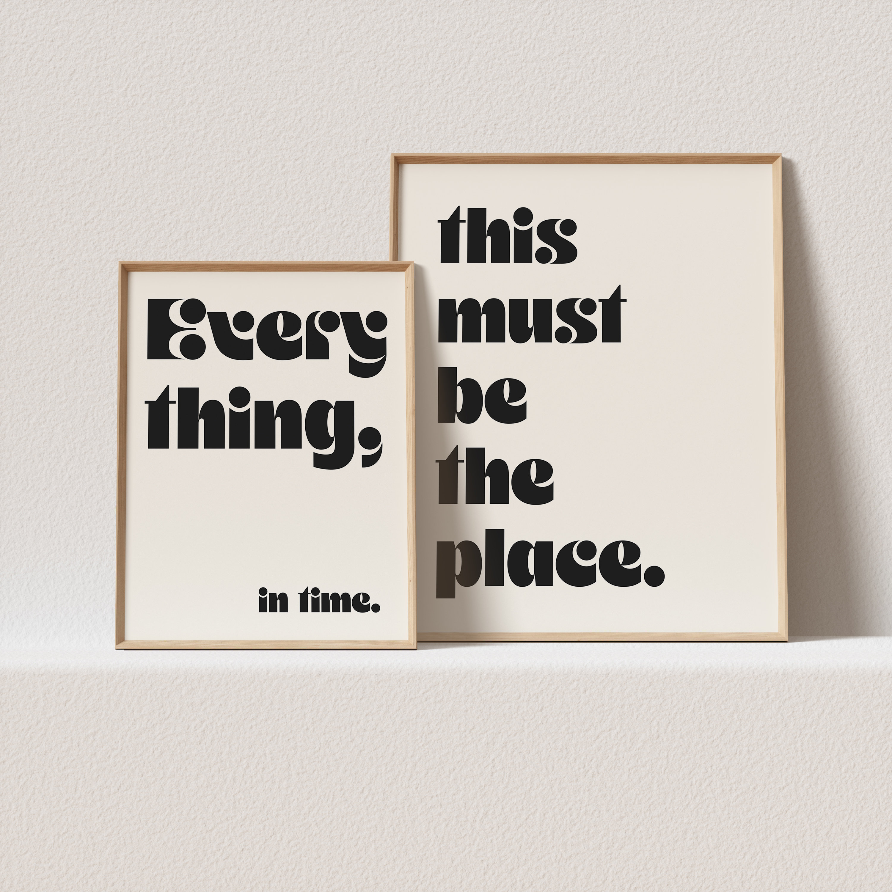 Set of 2 Printable Posters everything in Time This | Etsy