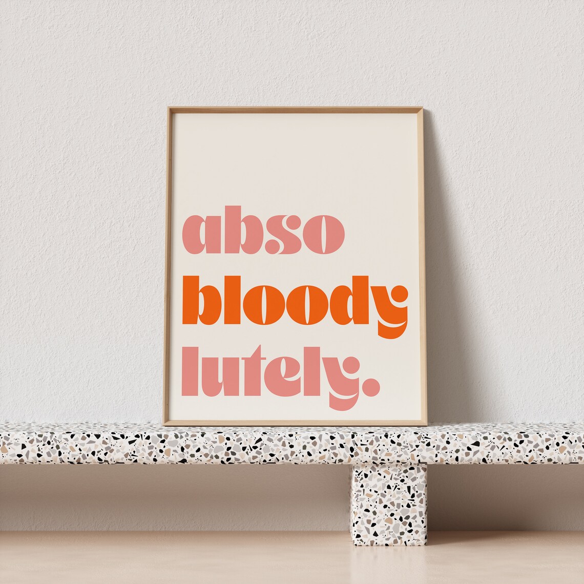 Retro Poster abso Bloody Lutely Stunning Orange - Etsy