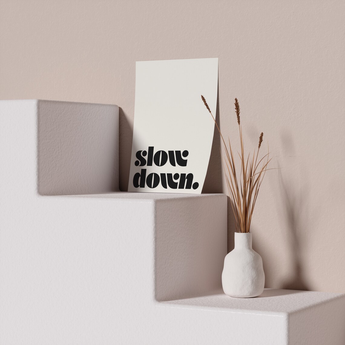 Retro poster Slow down. retro typography a must | Etsy