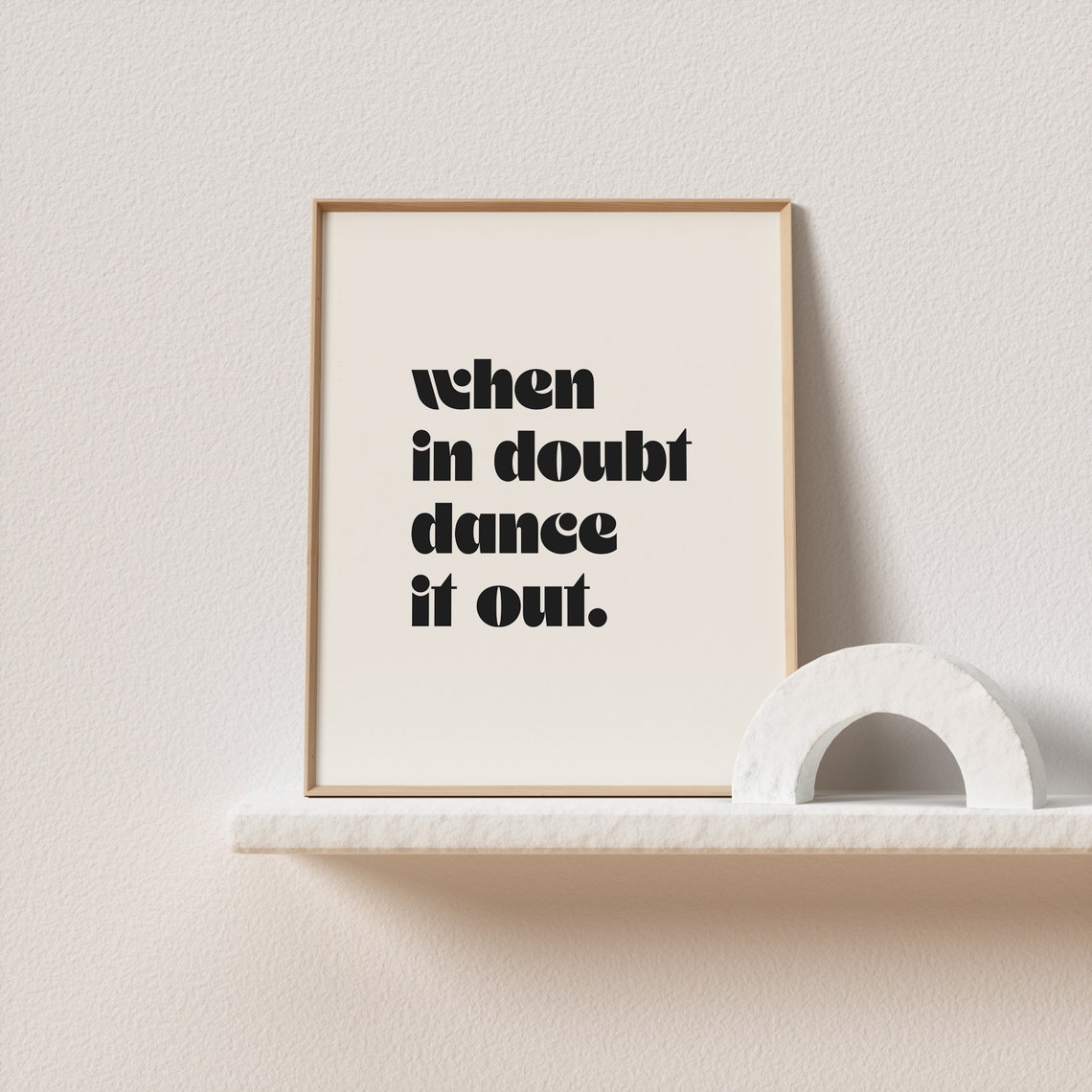 Retro Art Print when in Doubt Dance It Out. - Etsy