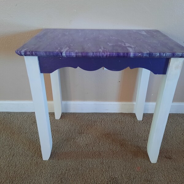 Painted Side Table - Etsy
