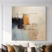 Large Blue and Orange Abstract Painting Original Beige Abstract ...