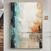 Original Abstract Painting on Canvas Blue and Orange Minimalist Canvas ...