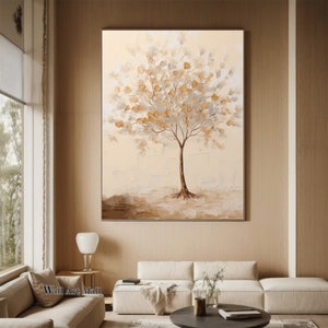 Ivory Minimalist Abstract Wall Art Large Brown Textured Abstract ...