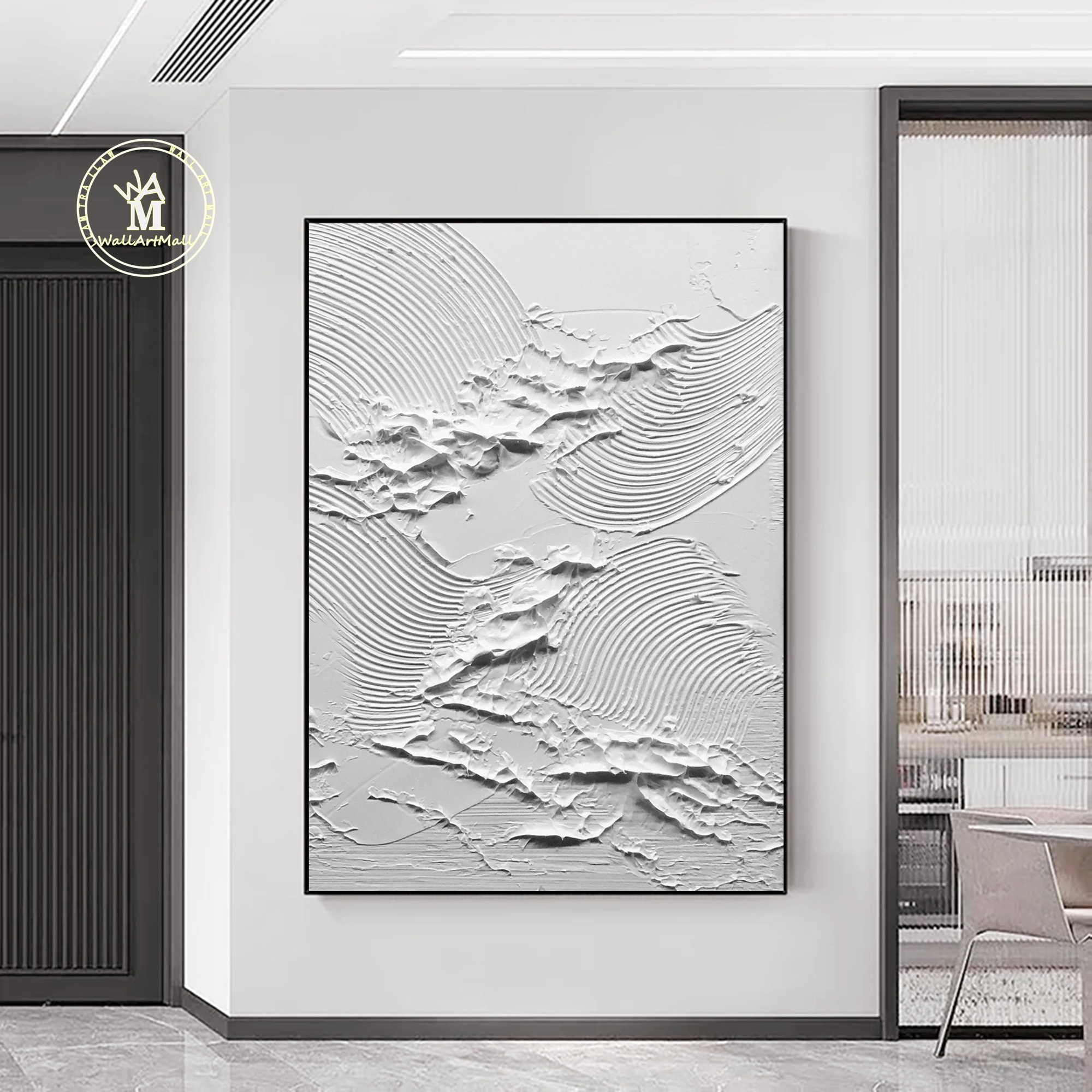 White Textured Wall Art Large White Abstract Art White - Etsy