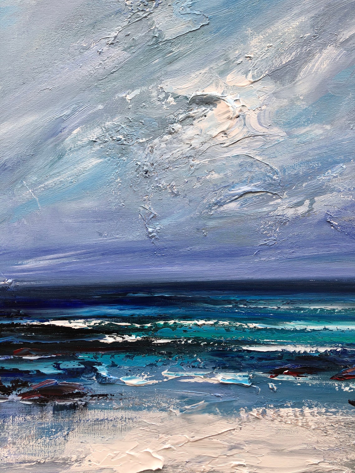 Large Ocean Abstract Painting Original Ocean Abstract Art - Etsy