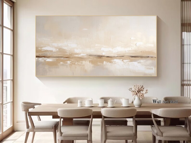 Beige Landscape Texture Abstract Painting Sky Abstract Painting Brown ...