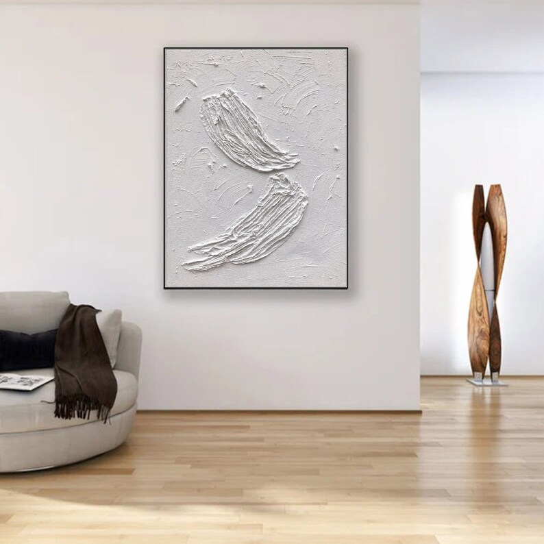 White Texture Wall Art White Abstract Art White 3D Texture - Etsy