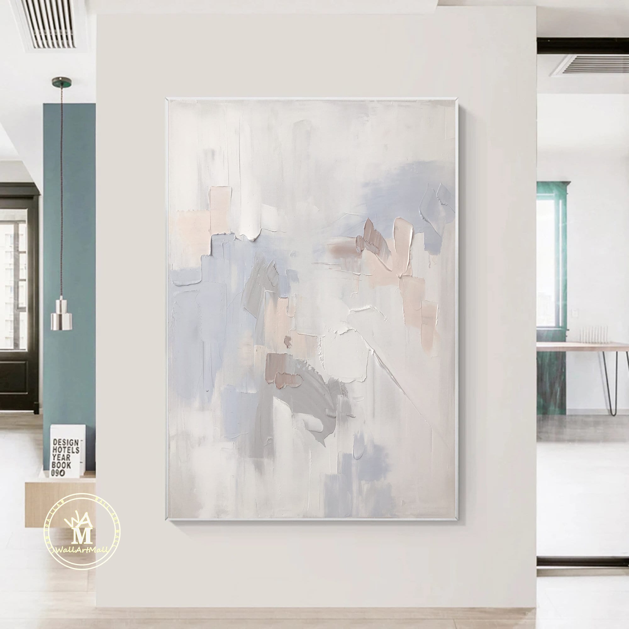 Large Abstract Painting Light Color Abstract Painting Gray - Etsy