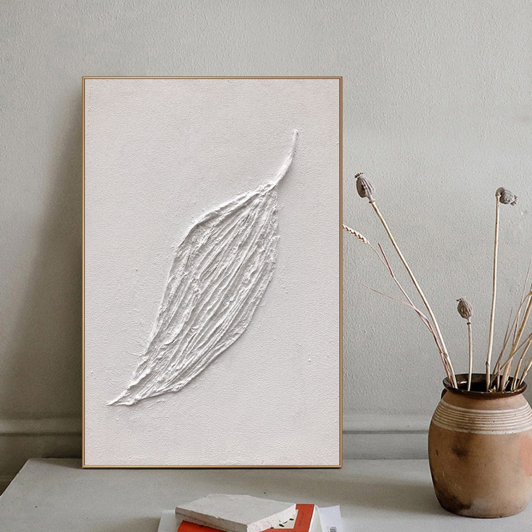 White Wall Art White 3D Textured Art White Textured Wall Art Large ...
