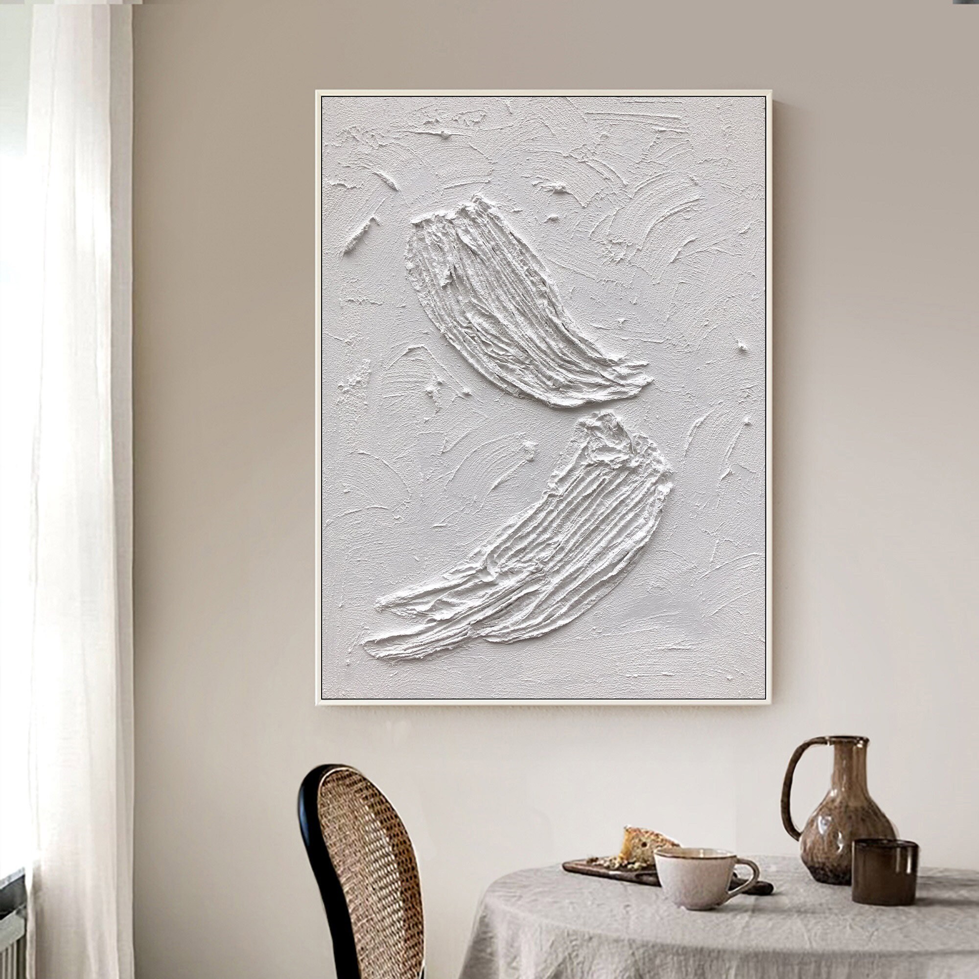 White Texture Wall Art White Abstract Art White 3D Texture - Etsy