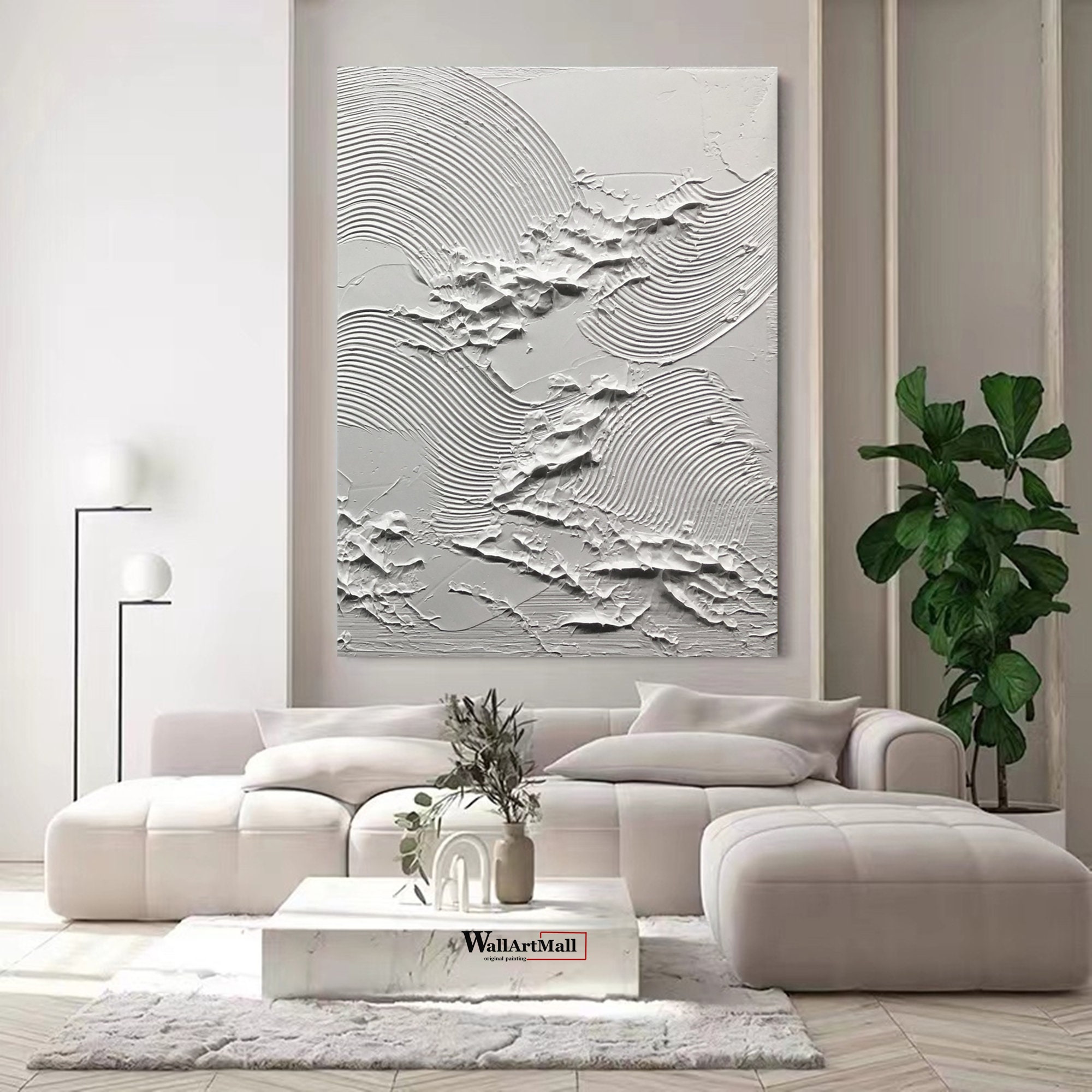 White Abstract Art White Texture Painting White 3D Texture Art - Etsy ...