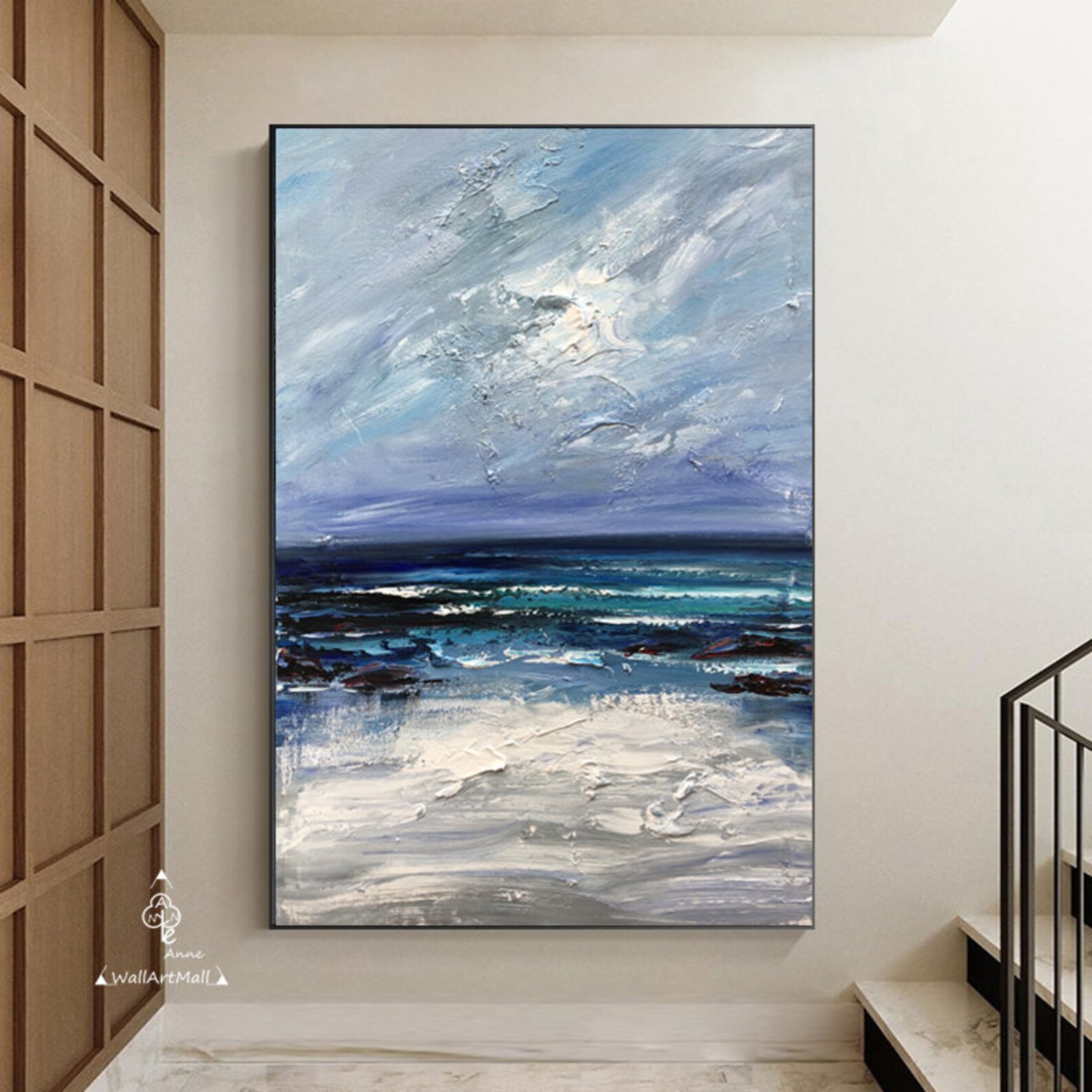 Large Ocean Abstract Painting Original Ocean Abstract Art - Etsy