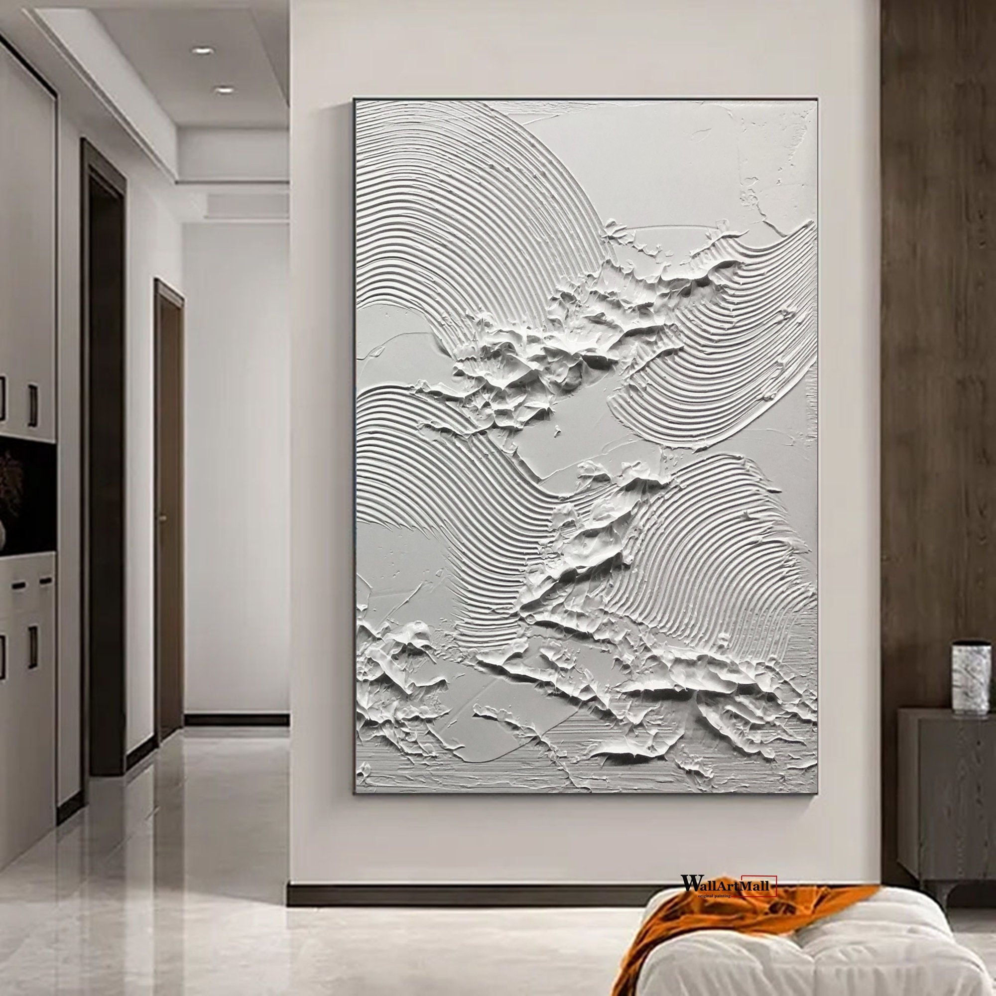 White Abstract Art White Texture Painting White 3D Texture Art - Etsy ...