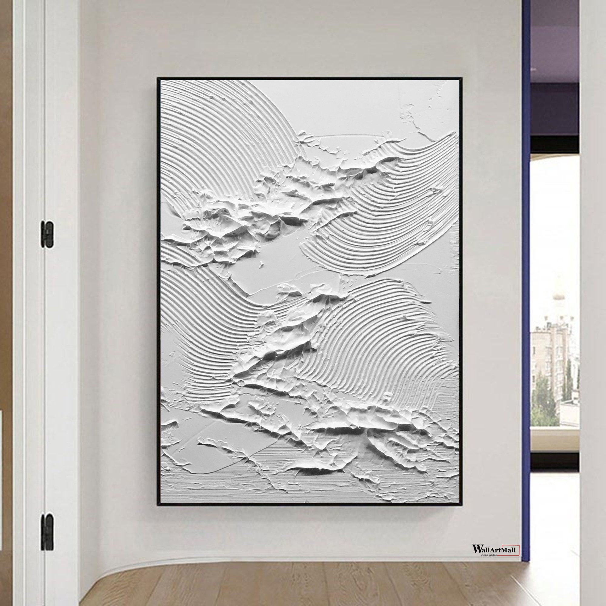 White Textured Wall Art Large White Abstract Art White - Etsy