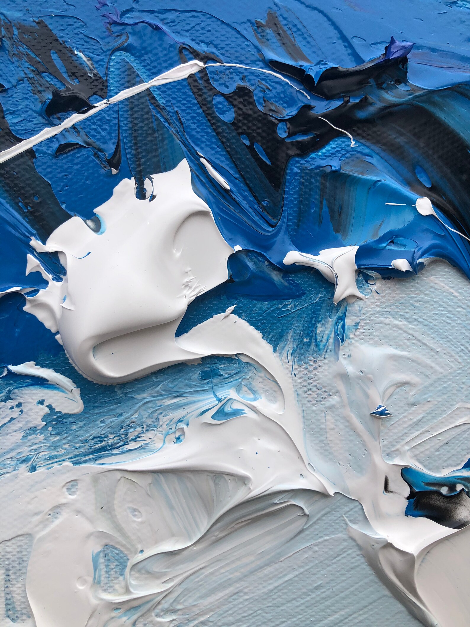 Light blue abstract painting large-scale abstract art | Etsy