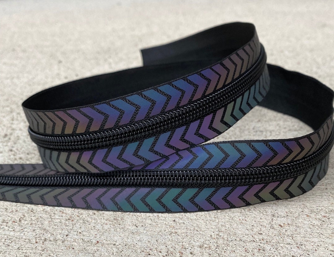 Reflective Size 5 Zipper Tape, Zipper by the Yard, Chevron, Arrow - Etsy