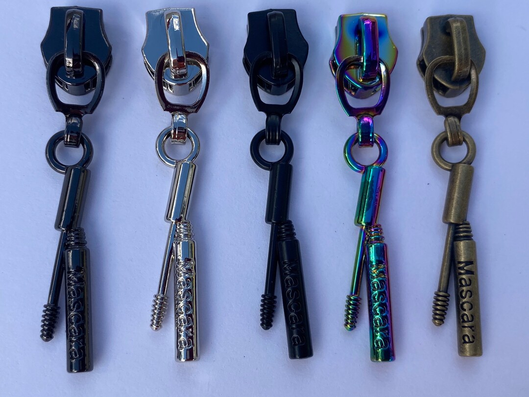 Mascara Zipper Pull, Custom Design, 5 Pack, #5 Zipper Pull, Makeup ...