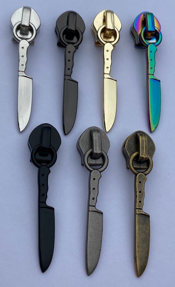 Exclusive Design Knife Zipper Pull 5 Pack 5 Zipper Pull - Etsy