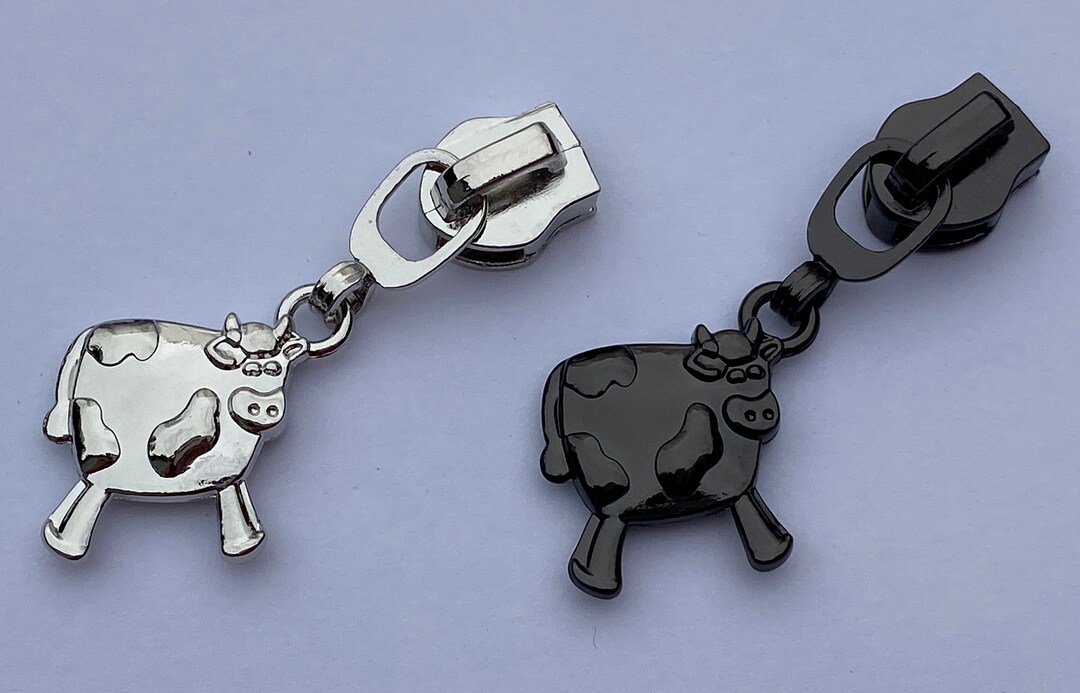 Cow Zipper Pull, 5 Pack, #5 Zipper Pull, Moo Moo, Moo Cow, Farm Animals ...