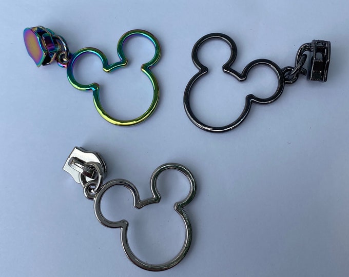 Mickey Mouse Inspired Silhouette Zipper Pull, #5 Zipper Pull, Disney ...