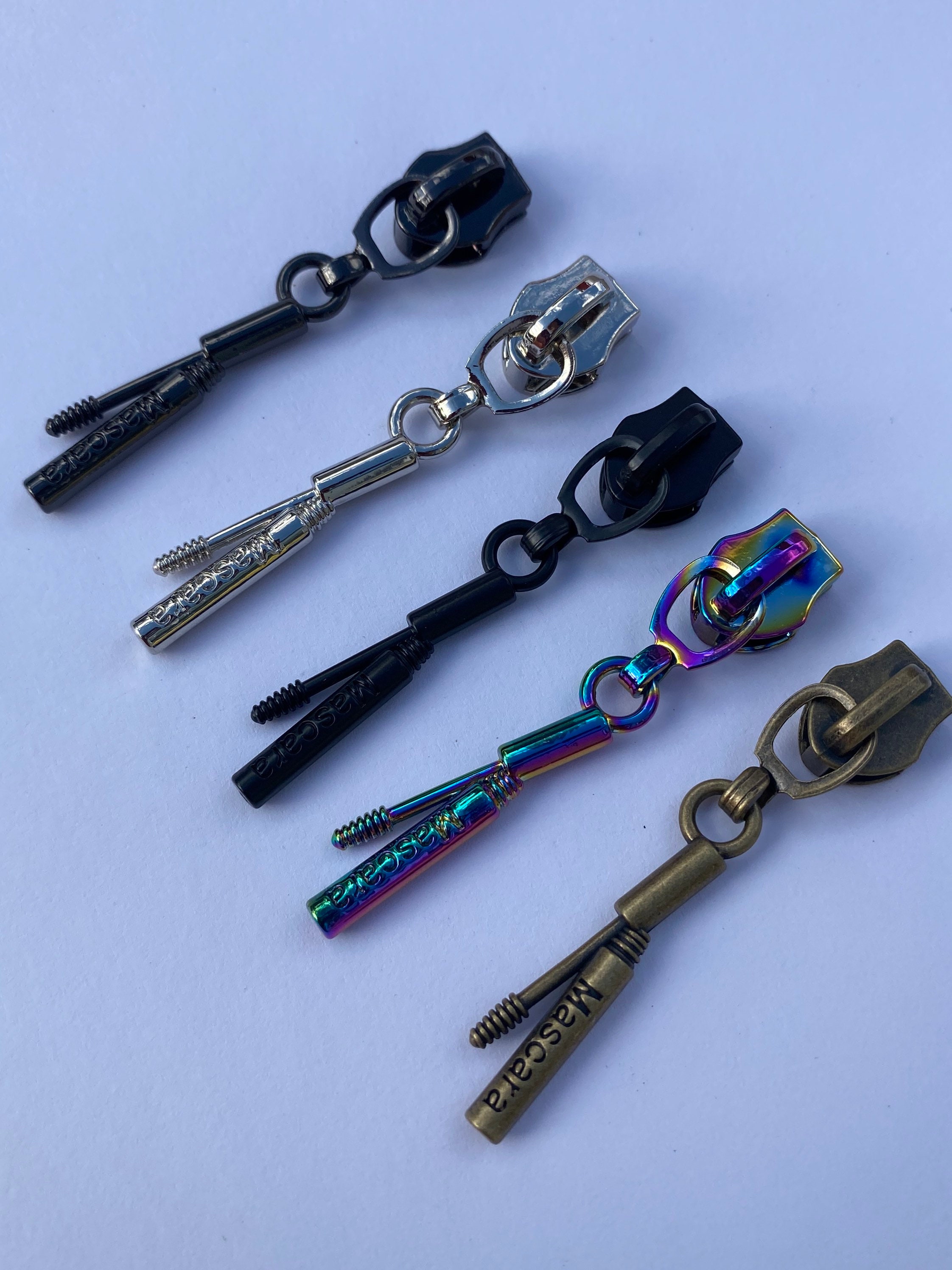 Mascara Zipper Pull Custom Design 5 Pack 5 Zipper Pull - Etsy
