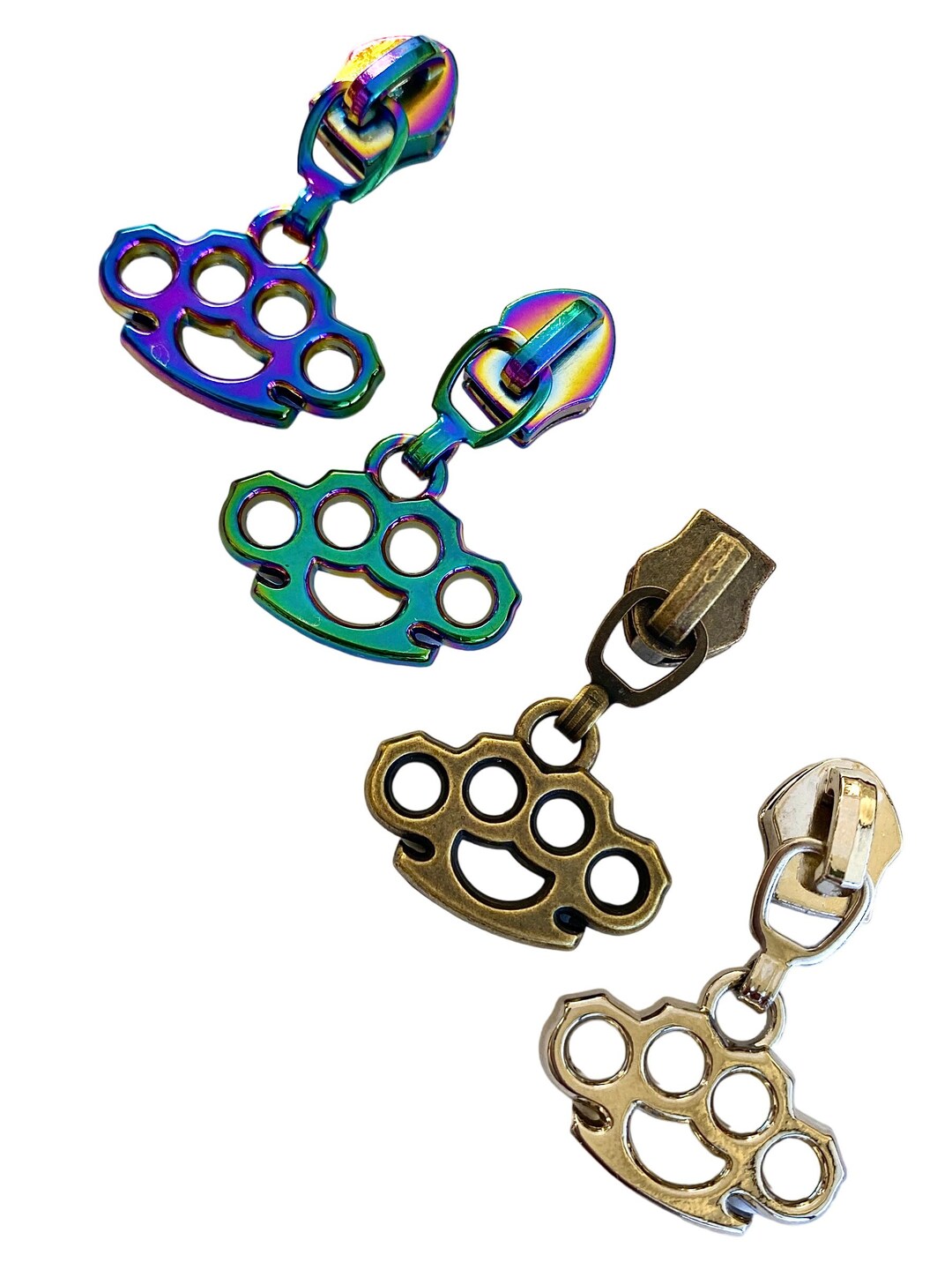 Brass Knuckles Size 5 Zipper Pull, 5 Pack, #5 Zipper Pull, - Etsy
