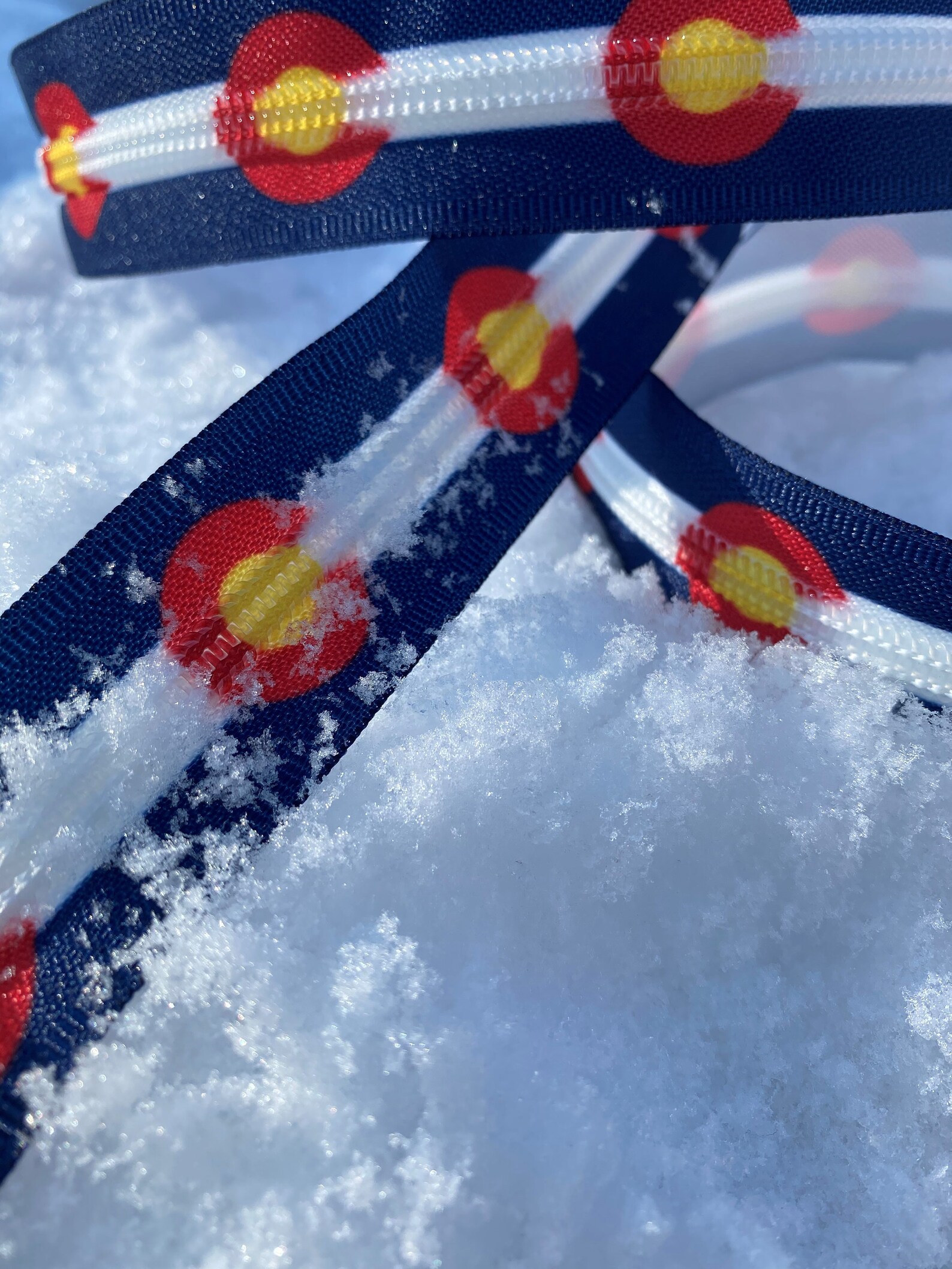 Colorado flag zipper tape zipper by the yard zipper tape | Etsy