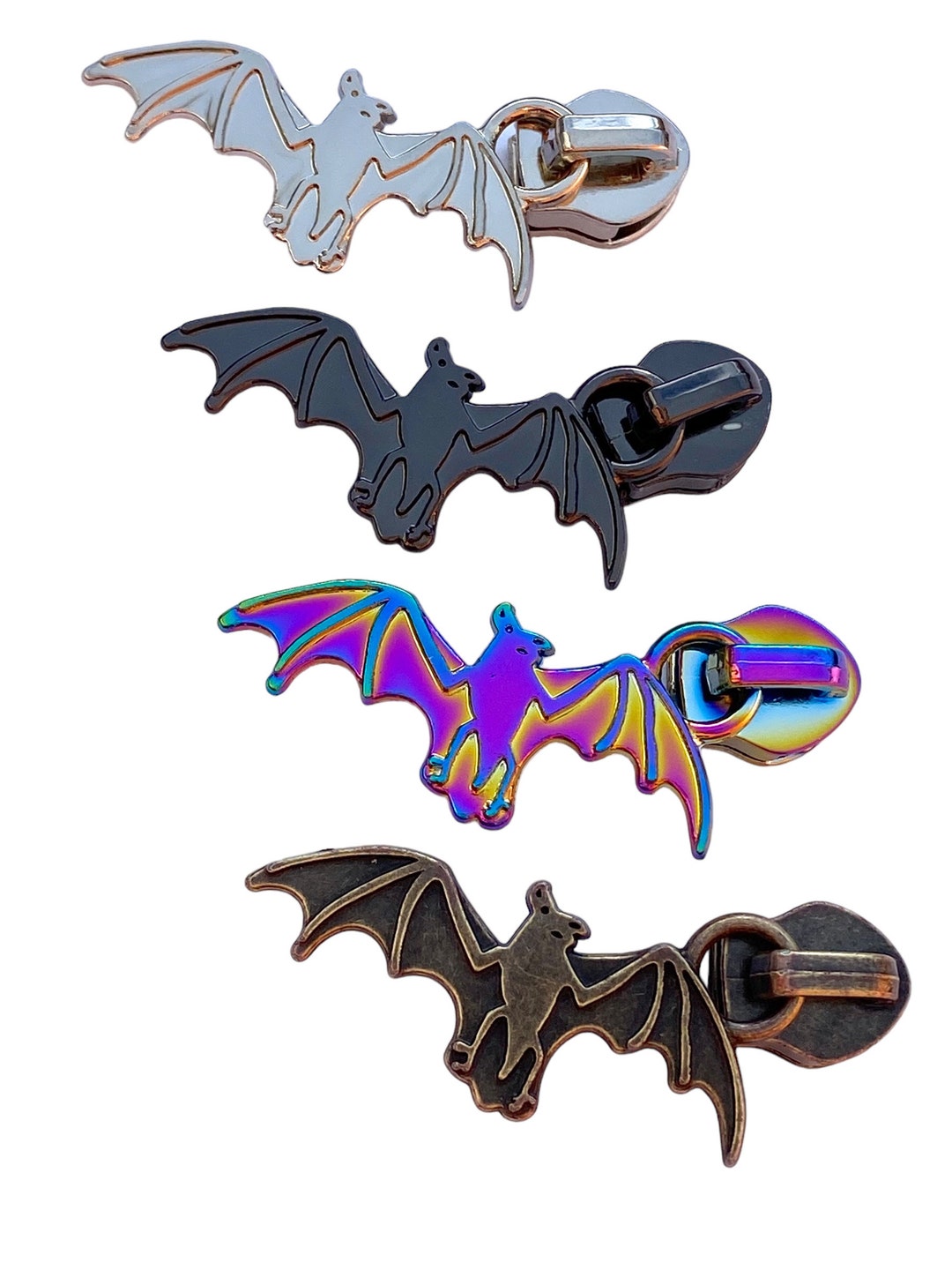 Bat Zipper Pull, #5 Zipper Pull, Available in 5 Colors - Etsy