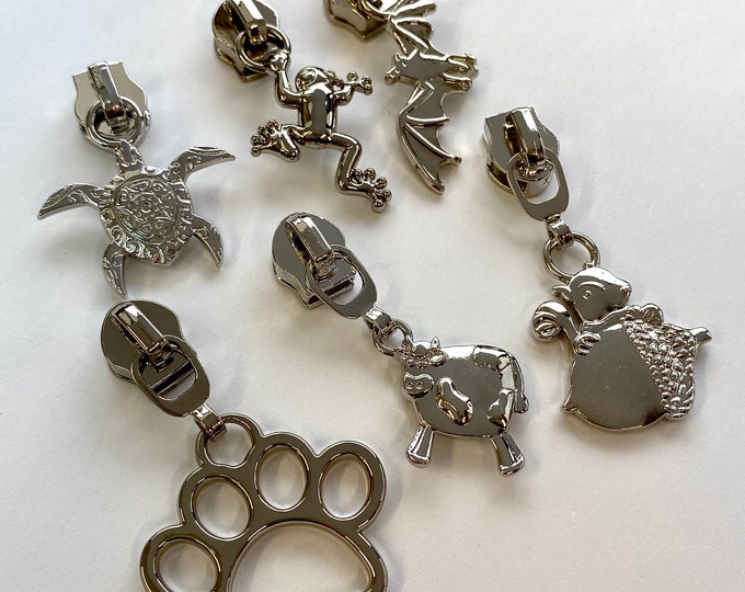 Creature Zipper Pack, 6 Pack, 5 Zipper Pull, Critter, Animal, Ocean ...