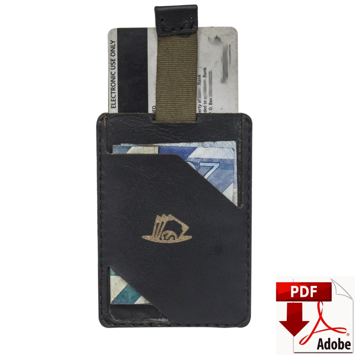 Minimalist Pull Tab Wallet Laser Cut Pattern, Card Holder, Slim Leather ...