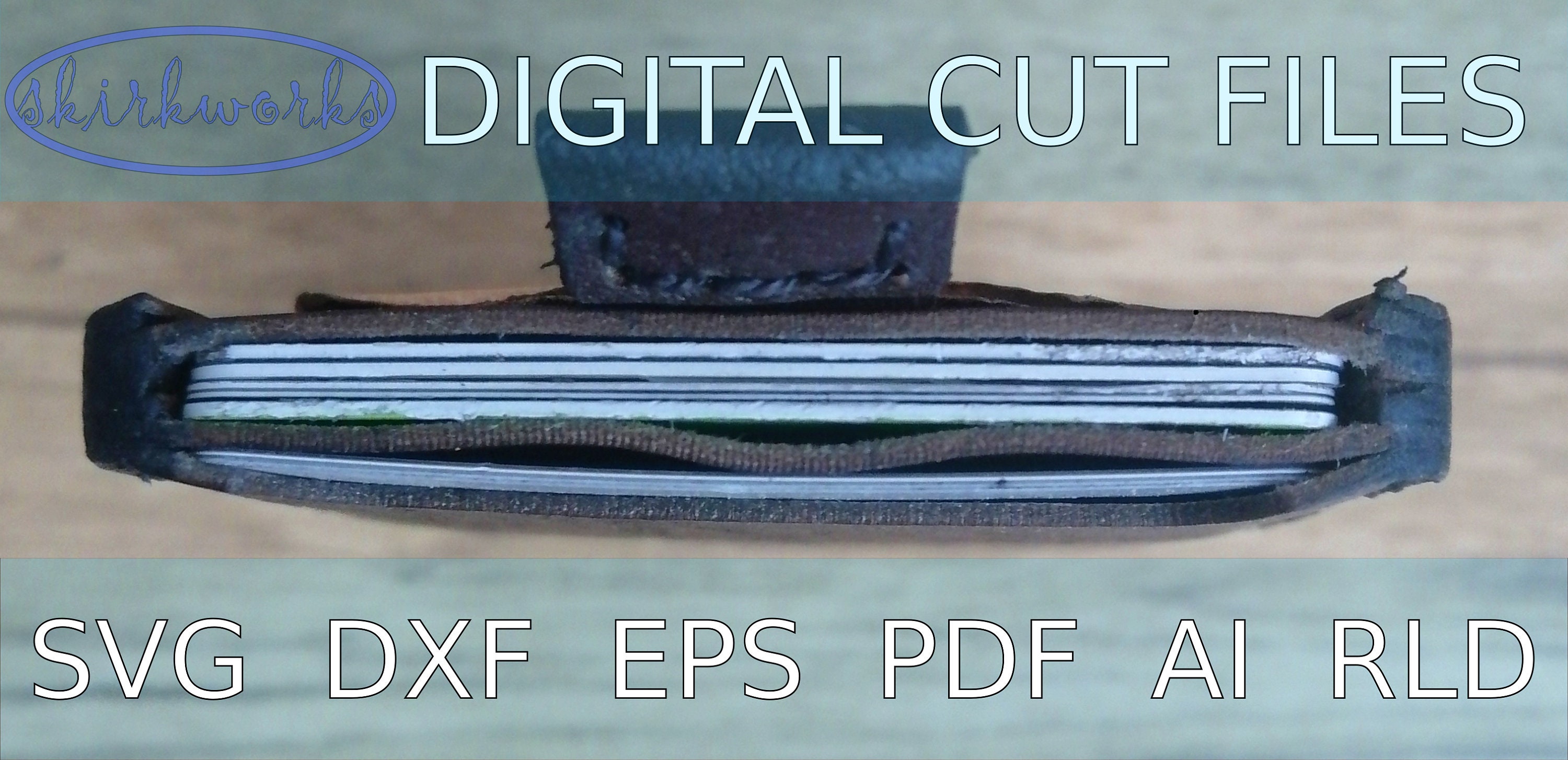 Minimalist Pull Tab Wallet Laser Cut Pattern, Card Holder, Slim Leather ...