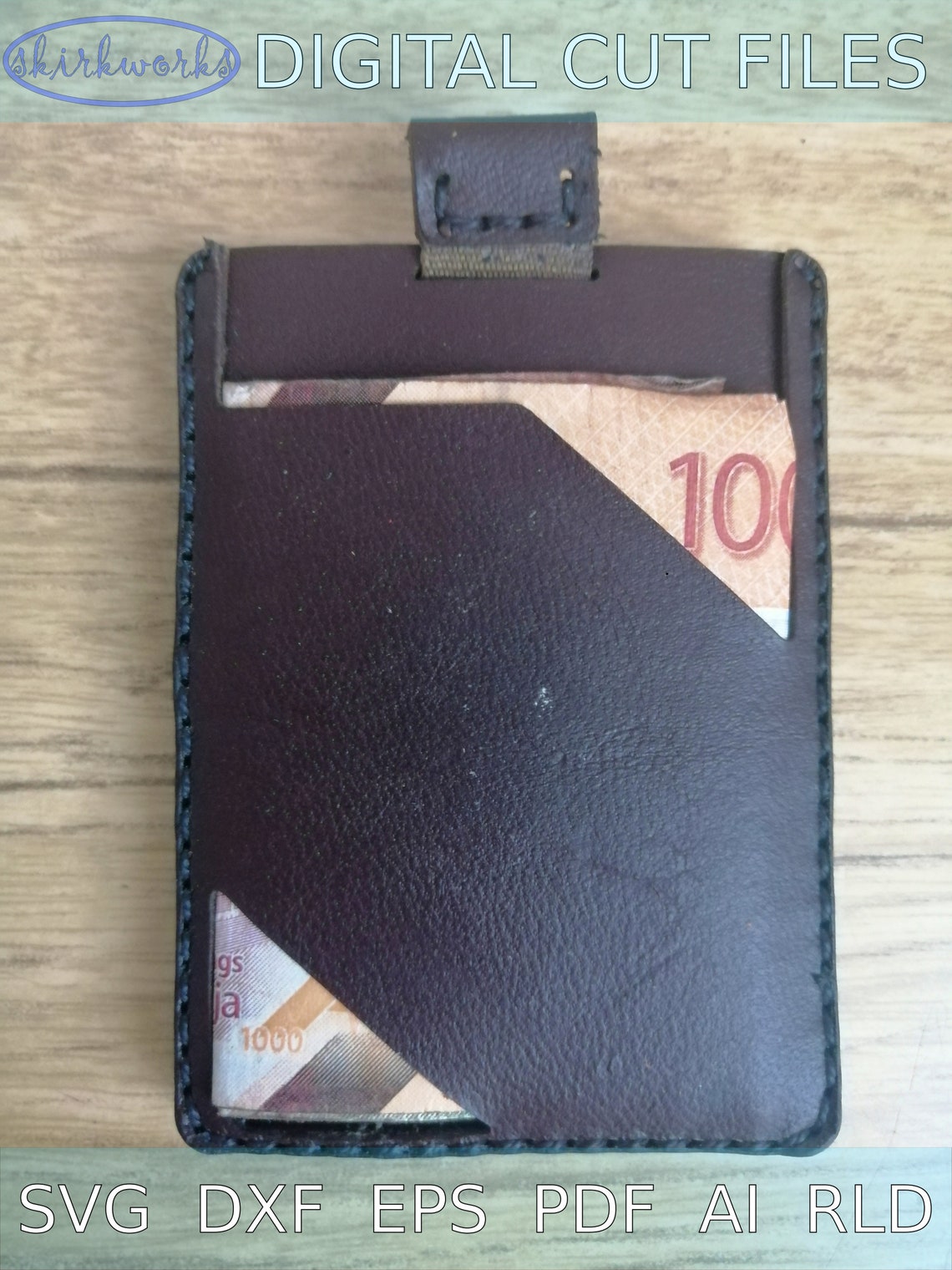 Minimalist Pull Tab Wallet Laser Cut Pattern Card holder | Etsy