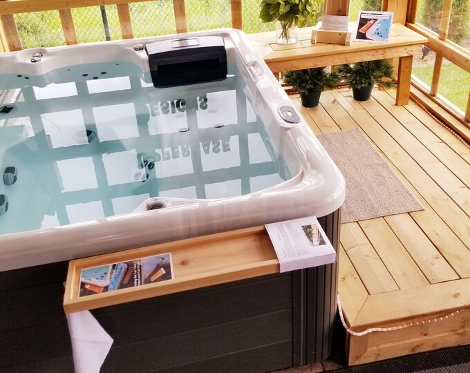 32 Long Hot Tub Table for Spa Spa Table Hot Tub Decor Hot Tub Drink ...