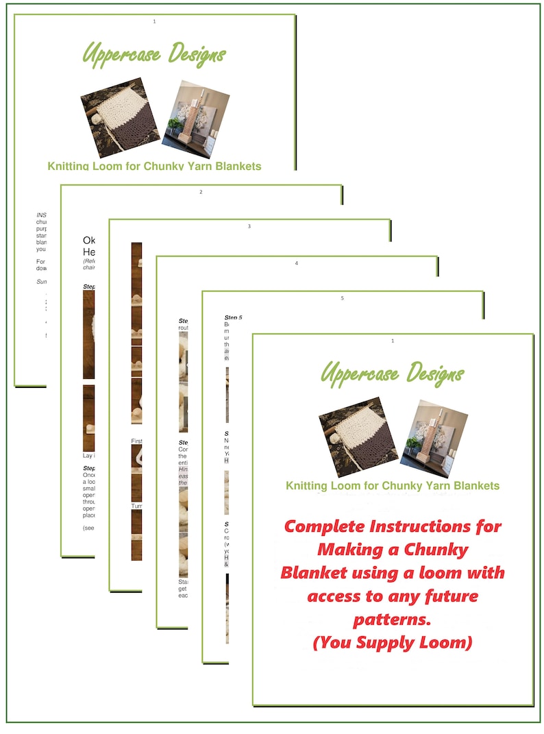 Chunky Blanket Loom™ Knitting Loom Over 100 Lifetime Video Tutorials ...