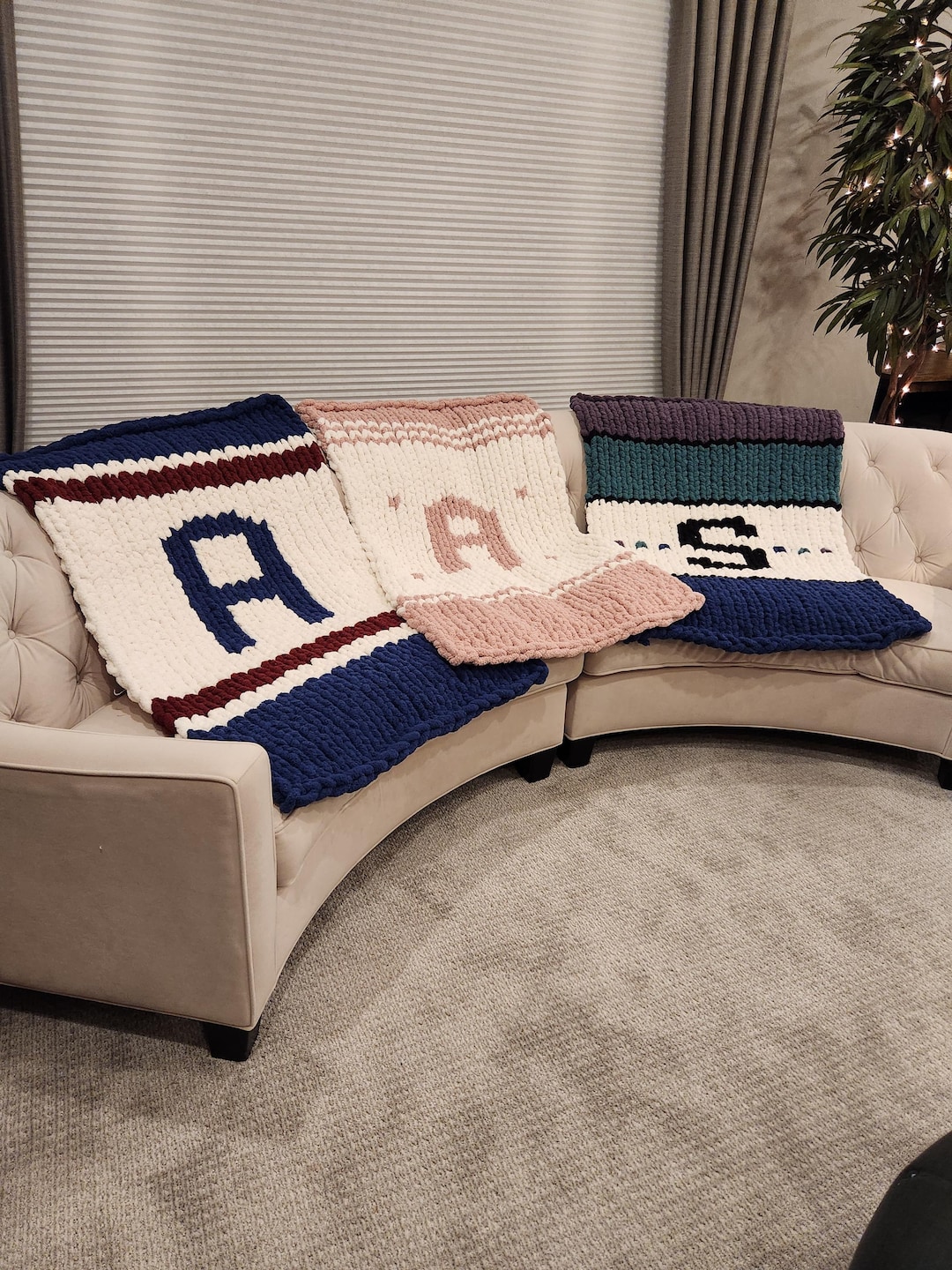 Letters and Numbers - Personalize Your Chunky Knit Blankets - Graphs ...
