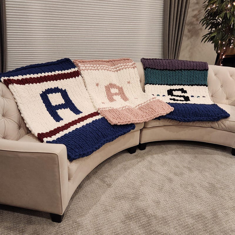 Chunky Knit Blanket - Etsy