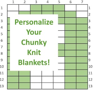 Letters and Numbers - Personalize Your Chunky Knit Blankets - Graphs ...
