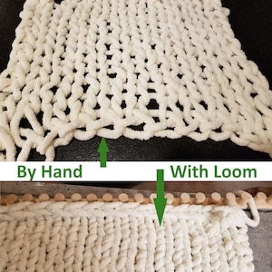 Custom Chunky Blanket Loom: Giant Knitting, 85"-175" Long, 100+ Video ...