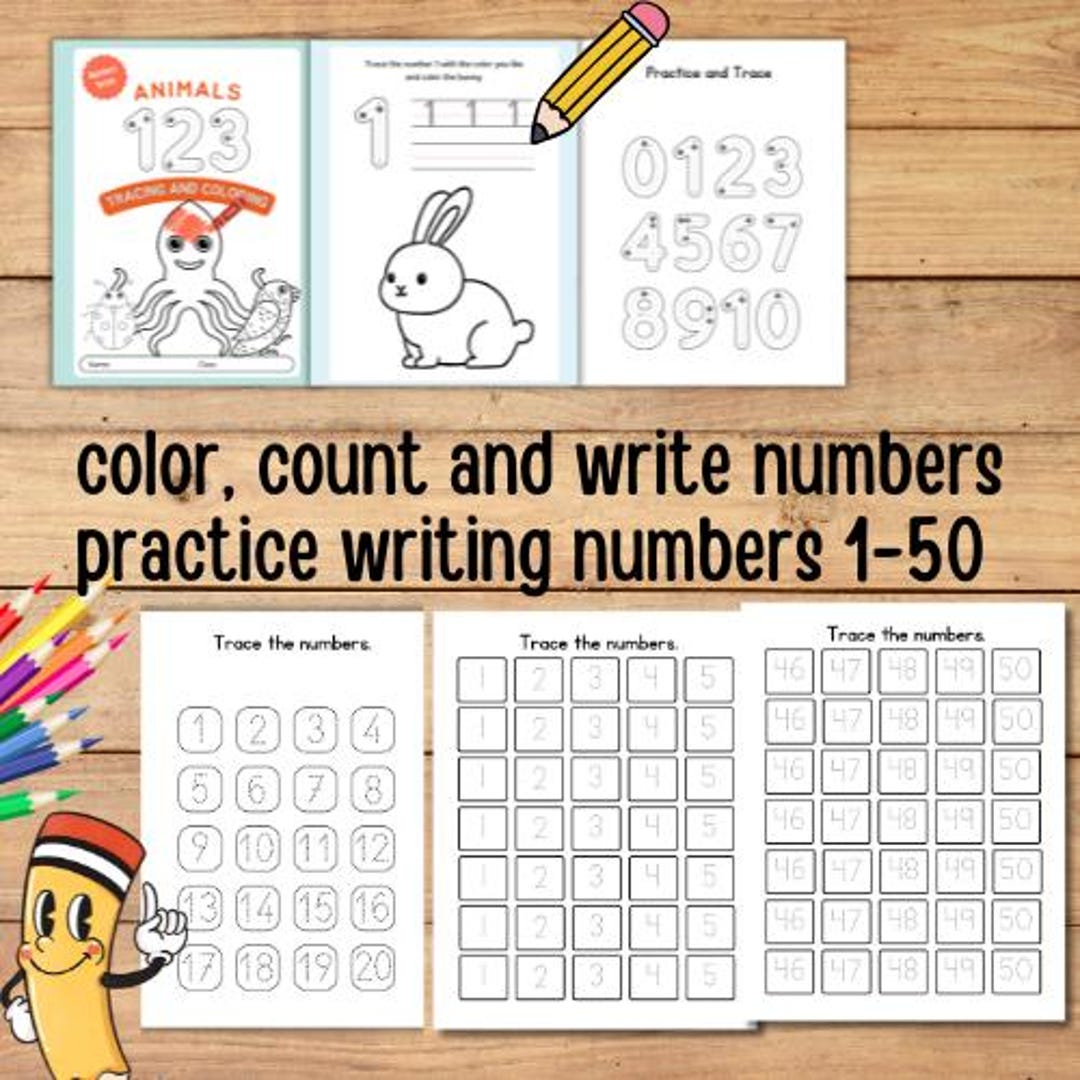 Mastering Numbers for Pre-school, Tracing Number Formation, Number ...
