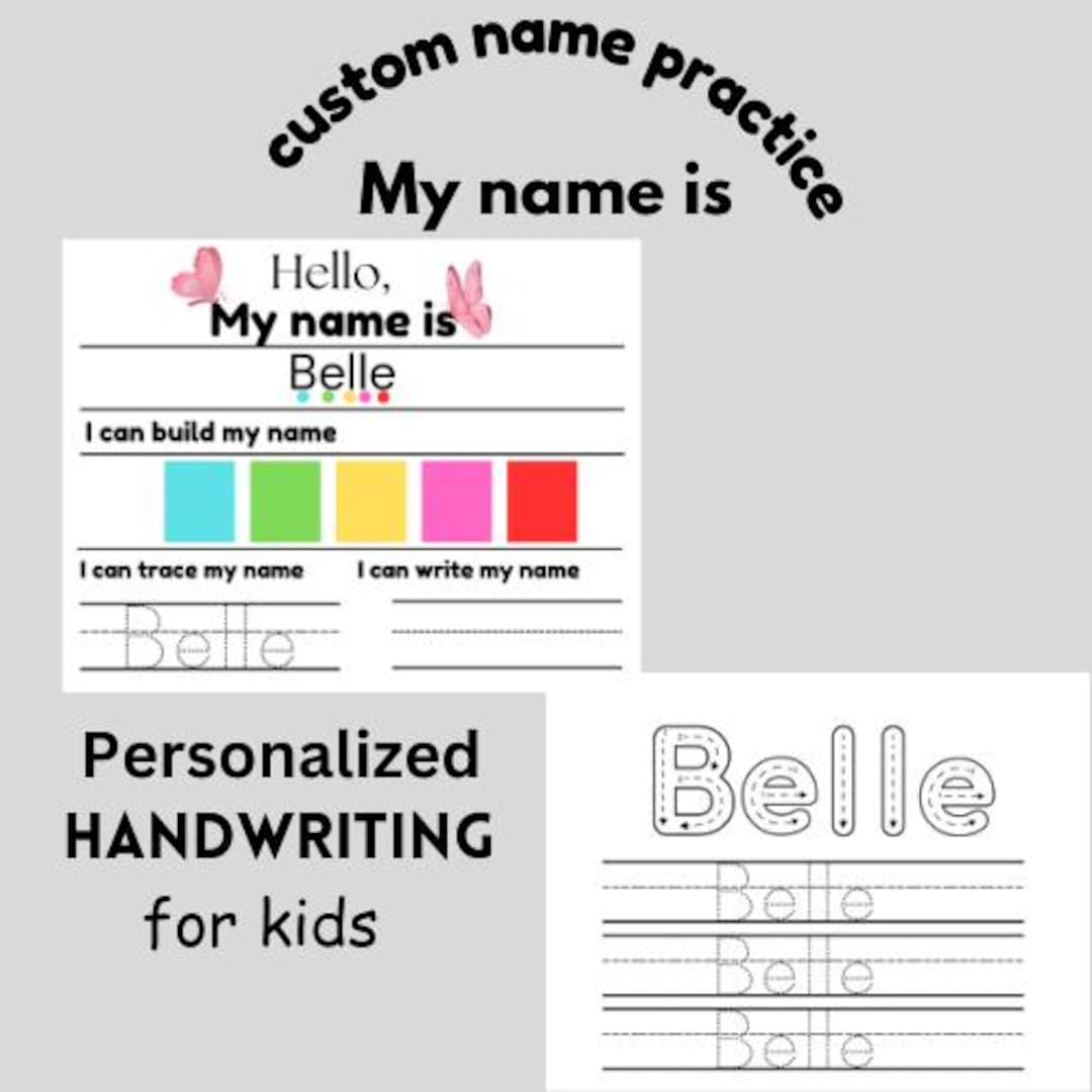 My Name Is, Personalize Name Trace. Name Tracing Worksheet, Printable ...