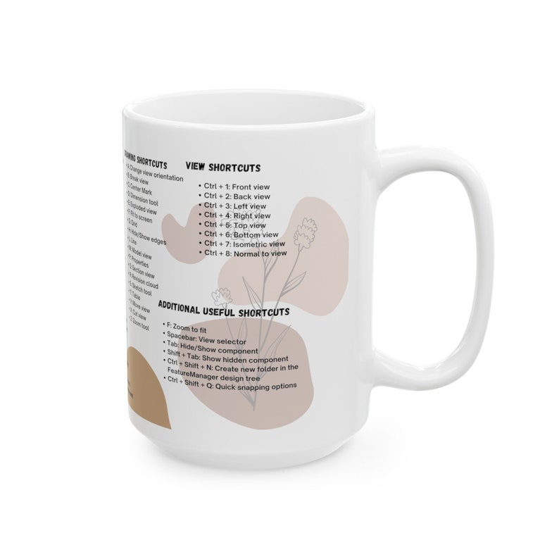 Solidworks Shortcut Keys, Solidworks Mug, Solidworks Shortcut Key Mug ...