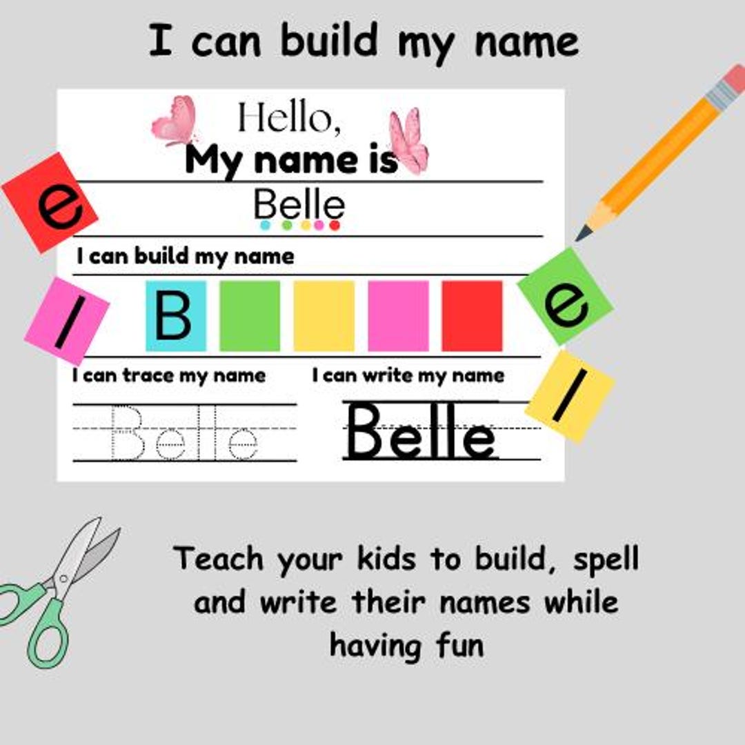 Personalized Name Tracing Worksheet: Handwriting Practice (PDF File) - Etsy