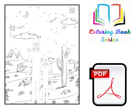 Tall Whites Coloring Page Alien Coloring Pages Digital - Etsy Israel