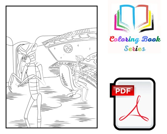 Mantids Coloring Page Digital Coloring Pages Digital | Etsy