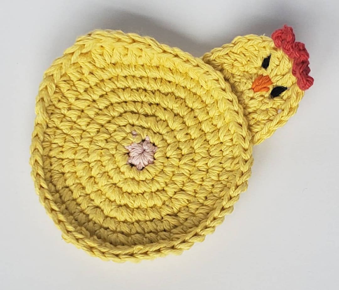 Posavasos de culo de pollo de ganchillo - Etsy España